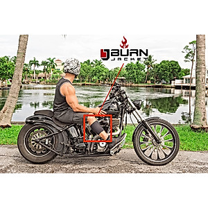 BurnJacket motorcycle exhaust pipe burn protective sleeve leg guard (12.5-16 inch wide fit)