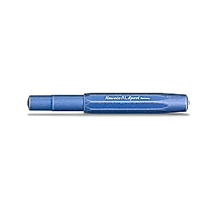 Kaweco AL SPORT Gel/Ballpoint Pen Stonewash Blue I Pen Including 0.7 mm Rollerball Pen Refill in Classic Design with Ceramic Ball I Premium Aluminium Gel Roller 13 cm