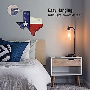 Tegik Texas Decor, Texas Wall Art, Retro State Flag Map Metal Sign for Porch Garage Men’s Room Decoration 16.5 Inch