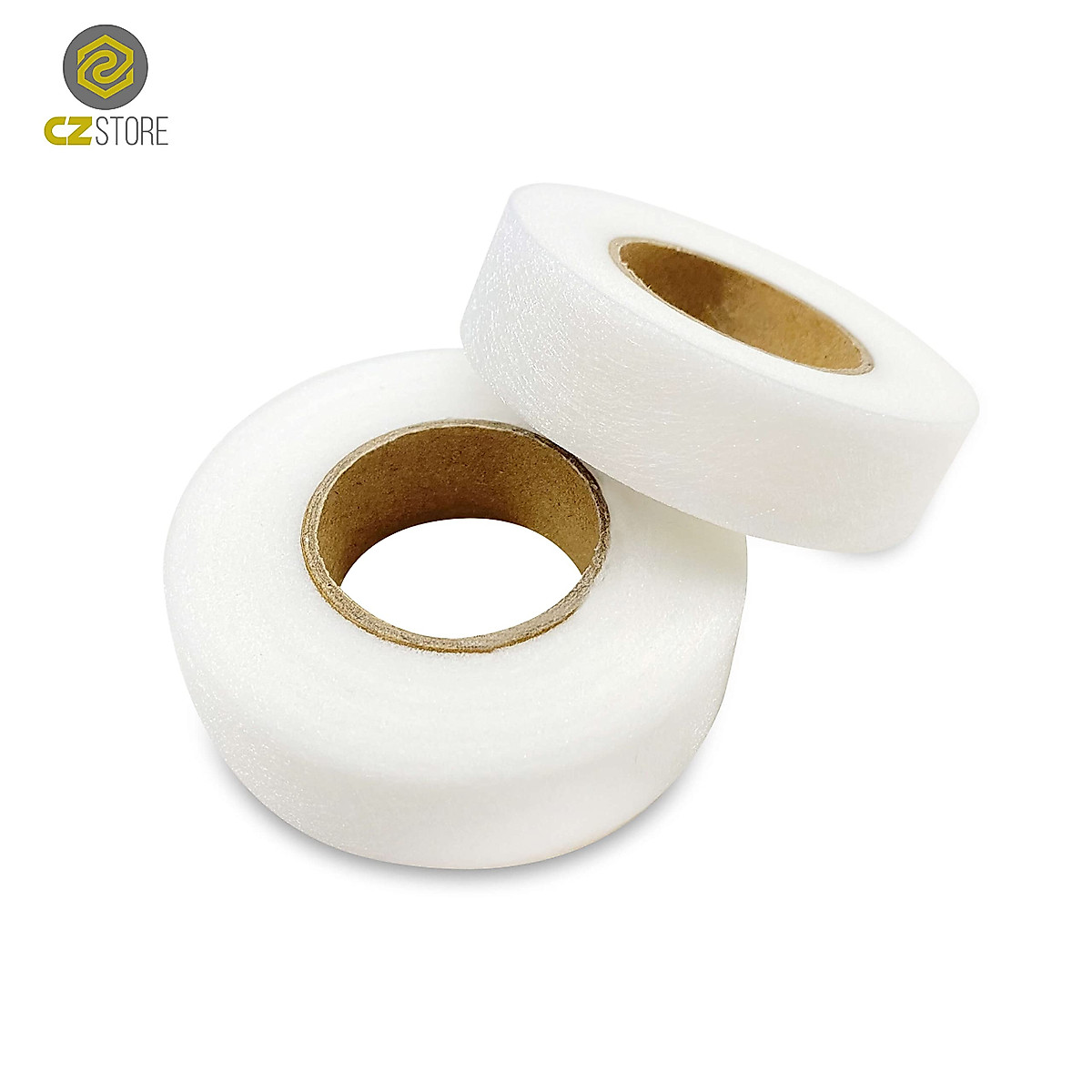 CZ Store✮✮ - Iron-On Fabric Tape |0.79-inch|27 Yard|2-Pack| White Heavy Duty Fusible Adhesive Hemming Strip to Repair Curtains, Clothes, Pants, Pillow Case, Uniform - No Sewing