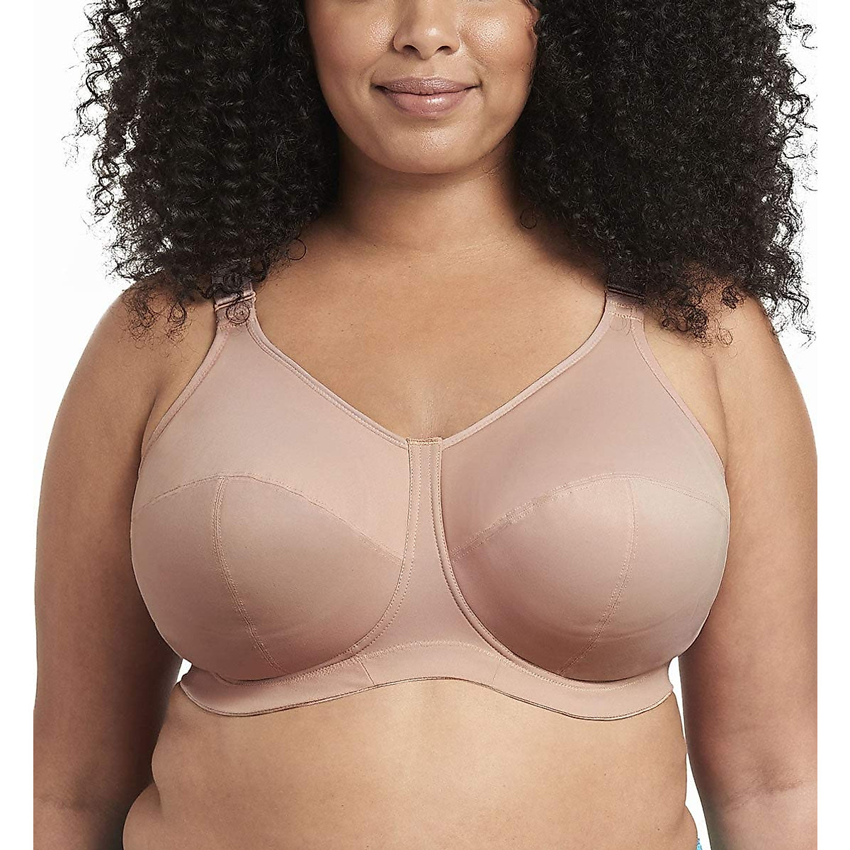 GODDESS Women's Plus-Size Celeste Soft Cup Full Coverage Wireless Comfort Bra -Fawn, 40K