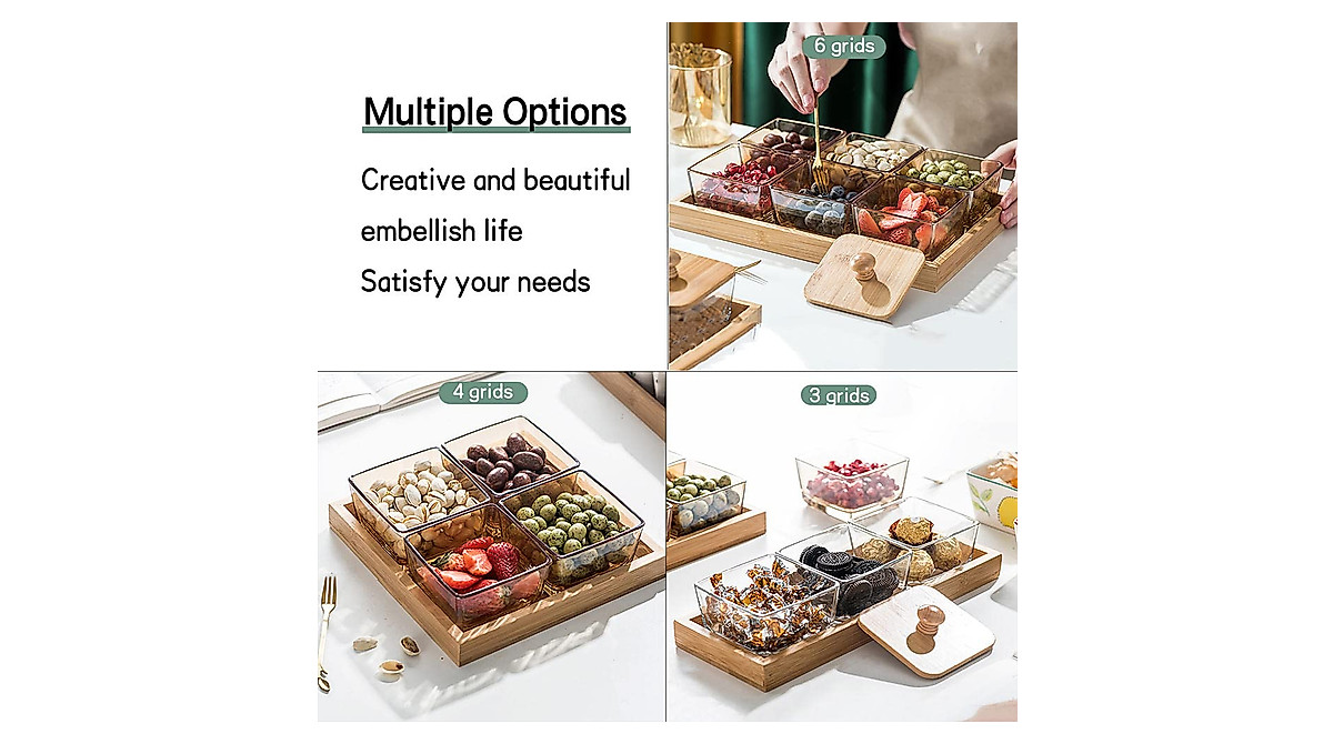 ACGrade Glass Snack Serving Tray - Stylish and Practical