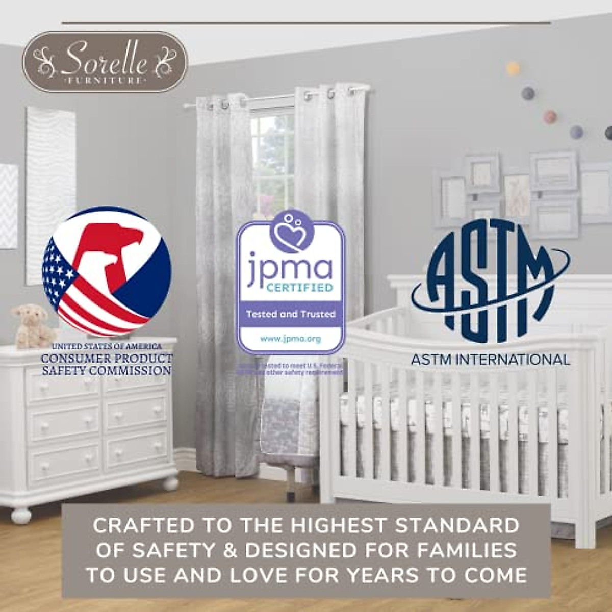 Sorelle 136 Toddler Rail, Heritage Fog