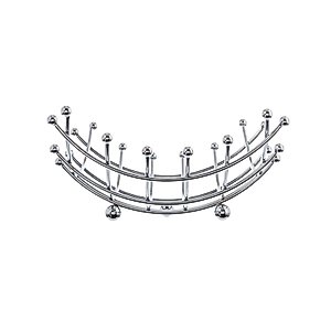 Leoyoubei 8" Fruit Bowls for Kitchen Counter,Towels Basket or Napkin Holder,Countertop Centerpiece Fruit Basket Holder, Perfect for Kitchen Counter Vegetables,Bread- Silver