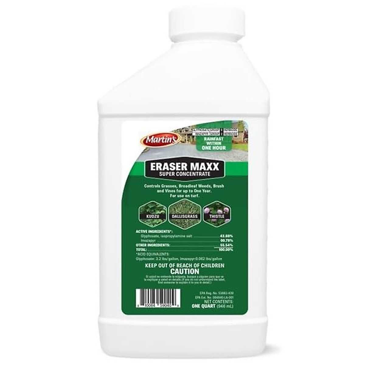 CONTROL SOLUTIONS 82002488 1 Quart Eraser Max Super Concentrated Herbicide Weed Killers