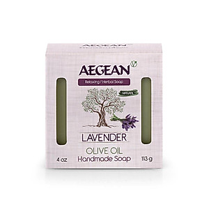 Aegean 100% Natural Bar Soap w/Organic Ingredients, Vegan Soap, Moisturizing, Handmade, Scented w/Premium Essential Oils, Body Soap Bars for Women & Men