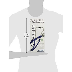 ADC Adscope 641 Sprague Stethoscope with 5 Interchangeable Chestpiece Options, Black