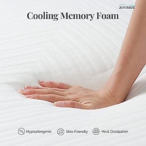 JOYRIDE SLEEP Memory Foam Mattress,12 Inch,Infused Bamboo Charcoal,Cooling Gel Infused, Medium Firm,Pressure Relief,Bed in a Box (Twin Size)