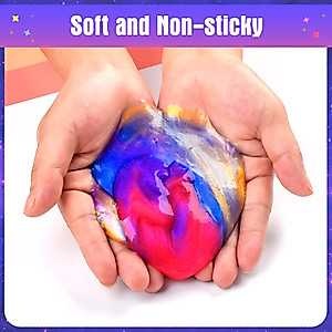 48 Pack Galaxy Mini Butter Slime Kit, 45 Pack Scented Slime Party Favor Gifts, DIY Putty Toys for Kids, Soft & Non-Sticky, Stress Relief Toy for Girls and Boys Age 10-12