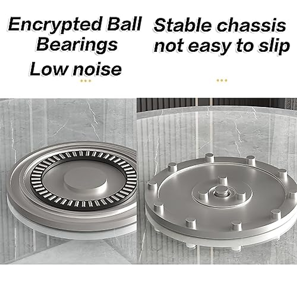 24" Glass Lazy Susan Turntable For Dining Table,Transparent Rotating Round Turntable With Silent Smooth Aluminum Alloy Bearing,for Kitchen Dining, Parties, Wedding (Size : 35in/90cm)