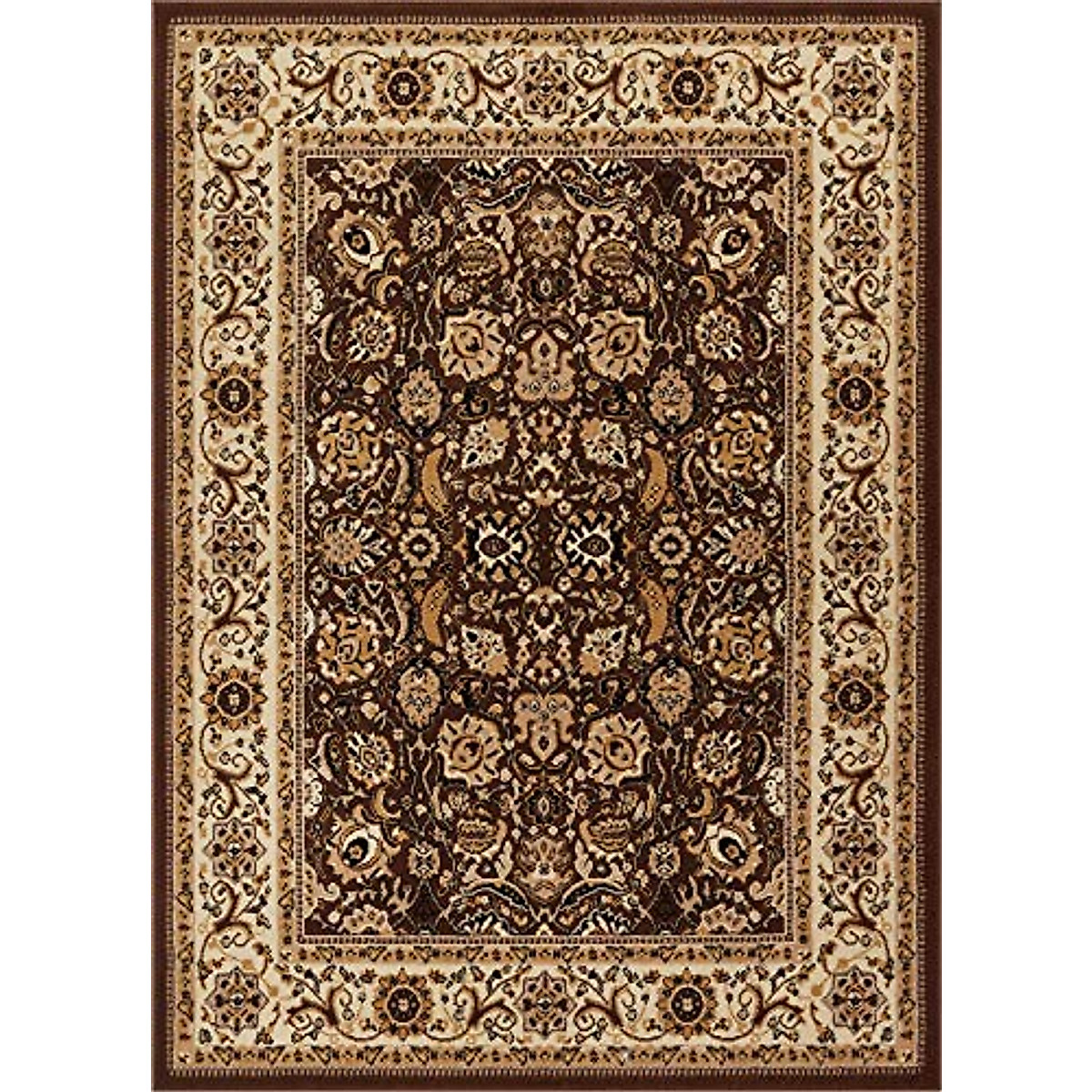 Well Woven Darya Brown Modern Sarouk Area Rug Updated Traditional Persian Style (5'3" x 7'3")