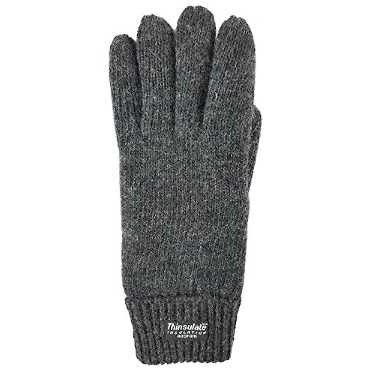 BRUCERIVER Ladie's Wool Knit Gloves with Thinsulate Lining (Dk.Gray, X-Large)