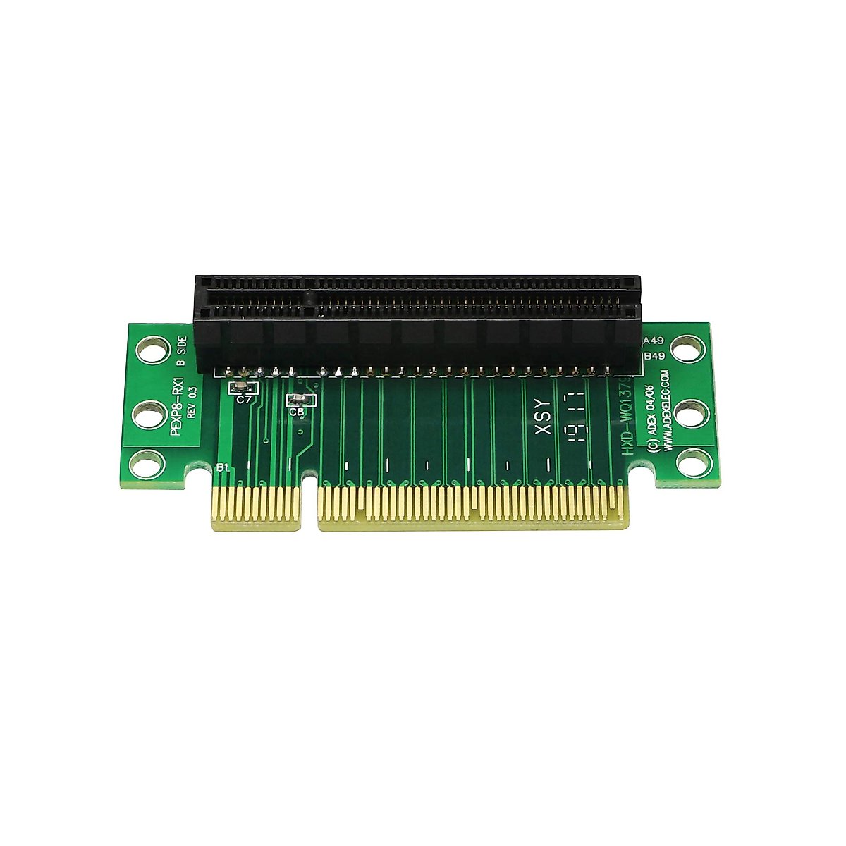 SinLoon PCI- Express 8X Riser Card 90-Degree Adapter Card PCI-E 8X Extender Extension Card for 1U, Small Computer and Server Case(PCIE 8X)