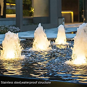 TWXG Rotatable LED Pool Light,24V AC/DC RGB Swimming Pool Landscape Light Stainless Steel Courtyard Lights for Party Gardens, Squares, Fountains, Ponds and Yards