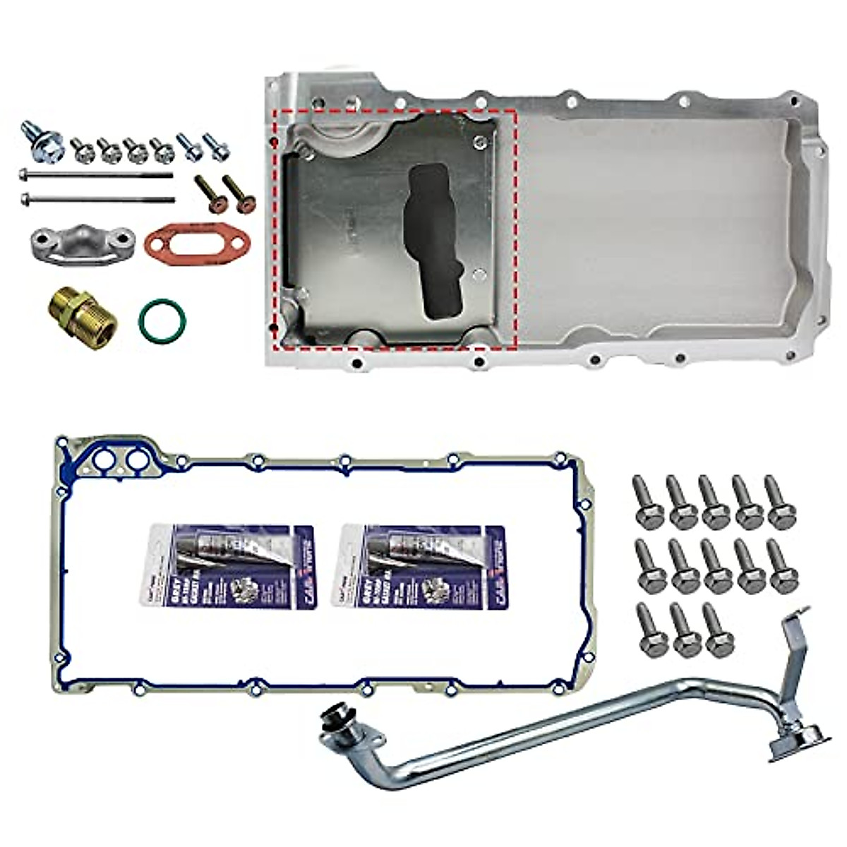 LOSTAR 302-1 LS Swap Retrofit Oil Pan Kit For 1955-1987 GM LS1 LS6 LS2 LS3 LS6 LSX 4.8L, 5.3L, 5.7L, 6.0L, 6.2L Engines