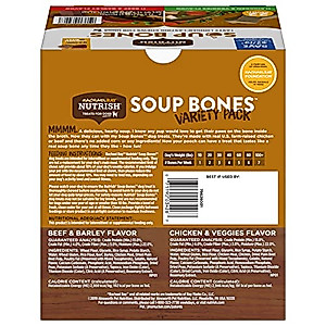Rachael Ray Nutrish Soup Bones Long Lasting Dog Chews Variety Pack, 22 Count (Pack of 1)