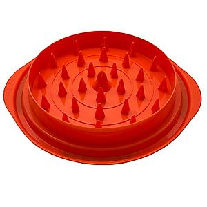 Chicken Shredder, Visible Meat Shredders Tool Twist with Separete Plate, Chicken Breast Shredder Machine, Ergonomic Handle, Anti-Slip Strip, BPA Free, Pork Beef Chicken (Lava Orange)