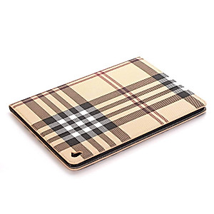 TechCode iPad 10.2in Cover, Luxury PU Leather Folio Stand Case for iPad 7th/8th/9th Gen, Magnetic Smart Protective Case with Auto Sleep/Wake, Yellow