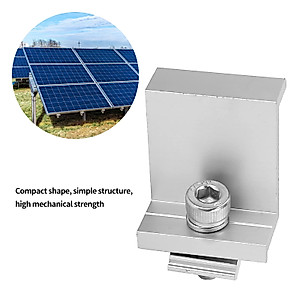 10Pcs Solar End Clamp Z Bracket Mid Clamps Aluminum Alloy for Solar Panel PV Mounting System