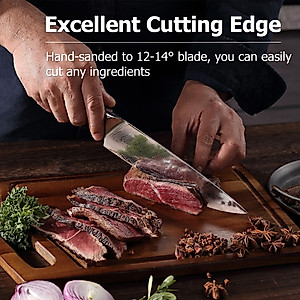 PAUDIN Damascus Chef Knife, 8 Inch Japanese High Carbon 67-layers VG10 Stainless Steel Kitchen Knife, Ultra Sharp Kitchen Knives with Full Tang Ergonomic G10 Handle for Kitchen and Restaurant