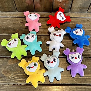 SXTQFDC Twice Merch,Dahyun Tzuyu Sana Nayeon Cartoon Keychain Keyring Bag Ornaments