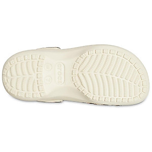 Crocs Women's Classic Graphic Platform Clogs, Platform Shoes, Bone/Leopard, 10 Women