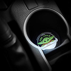 Plasticolor 001970R01 Star Wars Mandalorian Baby Yoda The Child Auto Coasters Set of 2
