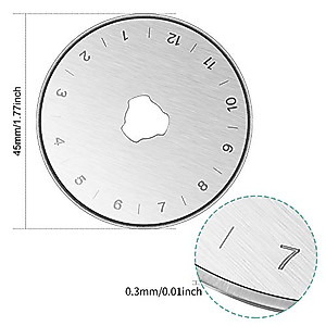 30 Pieces 45 mm Rotary Cutter Blade Round Quilting Blades Rotary Replacement Cutting Blade Sewing Cutter Blade for Quilting, Stitching, Patchwork, Crafts and Sewing