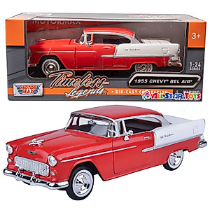 1955 Chevy Bel Air, Red - Showcasts 73229-1/24 Scale Diecast Model Toy Car, but NO Box