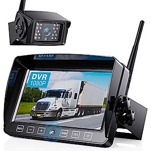 ZEROXCLUB Ⅱ Digital Wireless Backup Camera System Kit,HD 1080P & IP69 Waterproof Wireless Reverse Rear View Camera + 7’’ DVR Split Touch Monitor w/Recording for RV/Truck/Trailer/Motorhome-B701