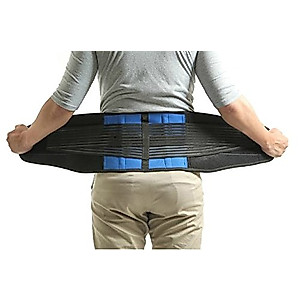 KL Happiness Deluxe Neoprene Double Pull Lumbar Lower Back Support Brace Exercise Belt Size 4XL (48-52”) We Have All Size S - 6XL