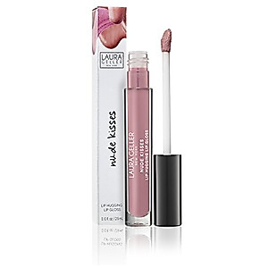 LAURA GELLER NEW YORK Nude Kisses Lip Hugging Lip Gloss - Non-Sticky Finish, Ultra Creamy, High Shine Lip Moisturizer with Vitamin E and Shea Butter, Barely There