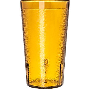 Carlisle FoodService Products 521213 Stackable Shatter-Resistant Plastic Tumbler, 12 oz., Amber