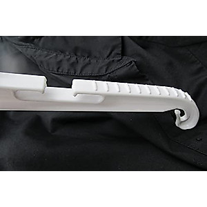 NAHANCO 18800 Floor Ready Plastic Shirt/Dress Hanger with Chrome Swivel Hook and Coordinate Hook, Heavy Weight, 17", White (Pack of 100)