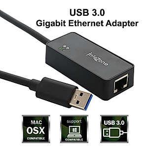 IO Crest USB 3.0 to RJ45 10/100/1000 Gigabit Ethernet LAN NIC Adapter for Windows, Mac, Linux - SY-ADA24029