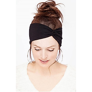 AKTVSHOW Headbands for Women's Hair Wide - Soft Elastic Hair Bands Twisted Non Slip Turban Headwraps for Teen Girls Womens Headbands Fashion Hair Accessories 12PCS