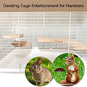 Chinchilla Cage Accessories Wooden Platform,Rat Cage Accessories Chinchilla Toys Dwarf Hamster Cage Standing Pedals, Sturdy Standing and Jumping Wooden Board for Rat Cage Chinchilla Cage Parrot Cage