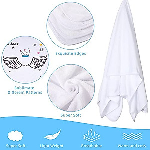 Macarrie 2 Pieces Sublimation Blanket Sublimation Baby Blank Blanket Newborn Swaddle Infant Blanket Receiving Blanket Fuzzy Swaddle Blanket for Baby Travel DIY Backdrop (30 x 40 Inch)