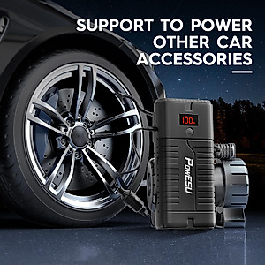 POWESU Jump Starters 2000A 18000mah (Up to 8.0L Gas or 7.5L Diesel Engine) 12V Auto Car Portable Battery Booster Jumper Cable Power Box Pack