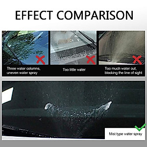 Windshield Washer Hose Kit, 2 Meter Washer Fluid Hose with 4 Pcs Hose Connectors and 2 Front Windshield Washer Nozzles, Washer Spray Jet Kit, Universal Windshield Washer Nozzles Kit