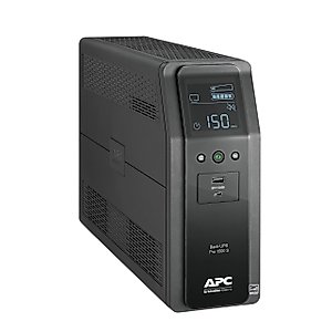APC UPS BR1500MS, 1500VA Sine Wave UPS Battery Backup & Surge Protector, Backup Battery with AVR and LCD Display, 2 USB Charging Ports, Uninterruptible Power Supply, APC Back-UPS Pro Series (Renewed)
