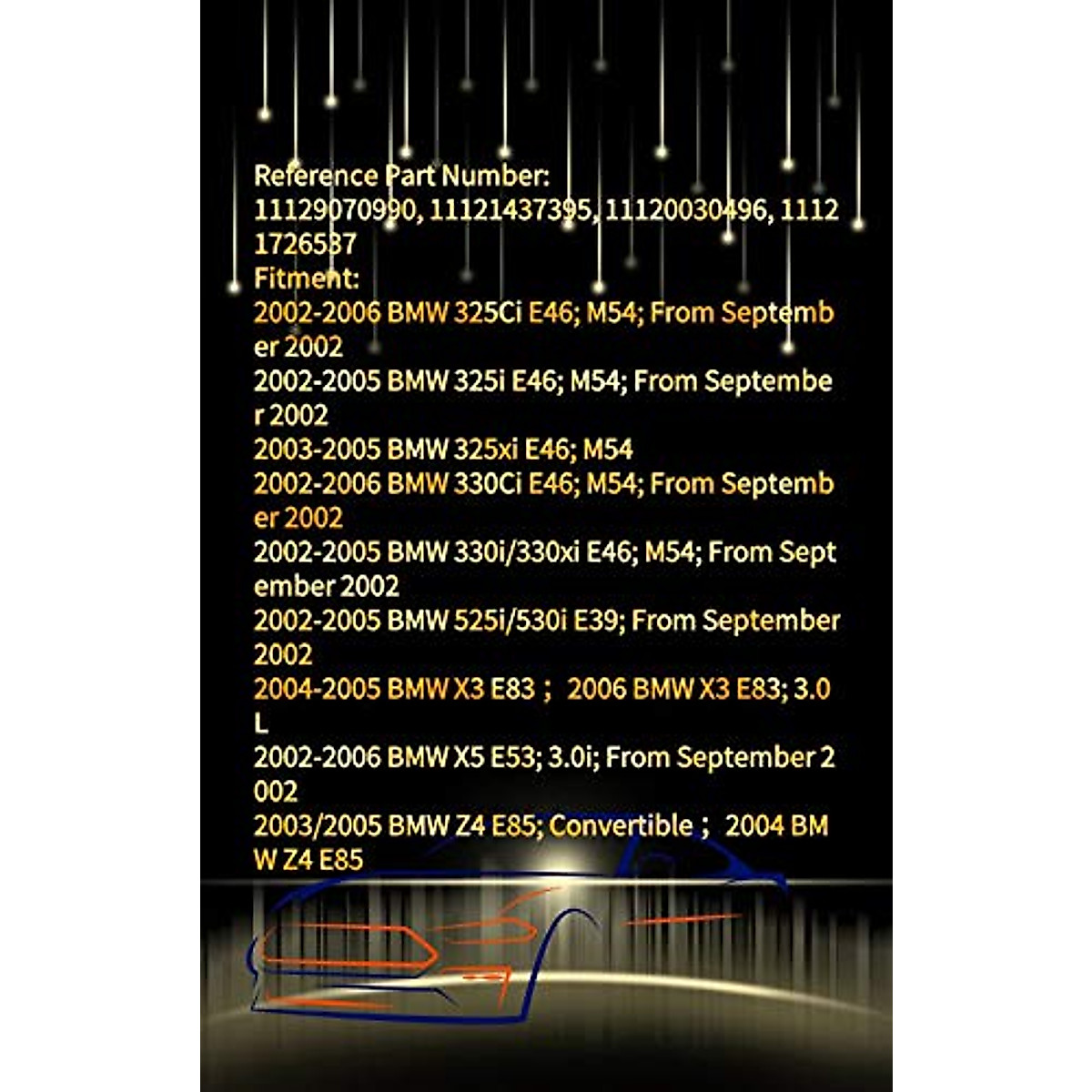 Engine Valve Cover Gasket Set Kit with 15 Grommet Seals for 2002-2006 BMW 325Ci 325i 325xi 330Ci 330i 330xi 525i 530i X3 X5 Z4 E39 E46 E53 E83 E85 Replace 11129070990 11121437395 11120030496