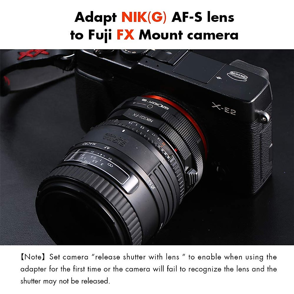 K&F Concept Lens Mount Adapter Compatible for Nikon G/F/AI/AIS/D/AF-S Mount Lens to Fujifilm Fuji X-Series X FX Mount Cameras with Matting Varnish Design for Fuji XT2 XT20 XE3 XT1 X-T2