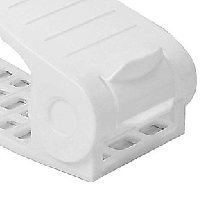 HUATINGRHBS Shoe Organizer Adjustable PP Plastic Double Shoe Rack Living Room Convenient Shoe Box Shoe Storage Rack Shelf