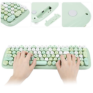 Wireless Bluetooth Keyboard, Universal Portable Multi?Device Keyboard for Bluetooth 5.1 Wireless Keyboard for Laptop Mobile Phone Tablet(Green)