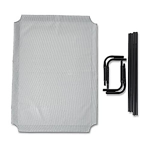 Amazon Basics Cooling Elevated Dog Bed with Metal Frame, Large, 51 x 31 x 8 Inches, Grey