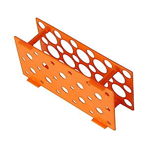 2 Pack 50 Well Centrifuge Tube Rack for 10ml/15ml/50ml Scientific Laboratory Plastic Tube Rack Holder Detachable Lab Test Tube Rack Orange/Blue
