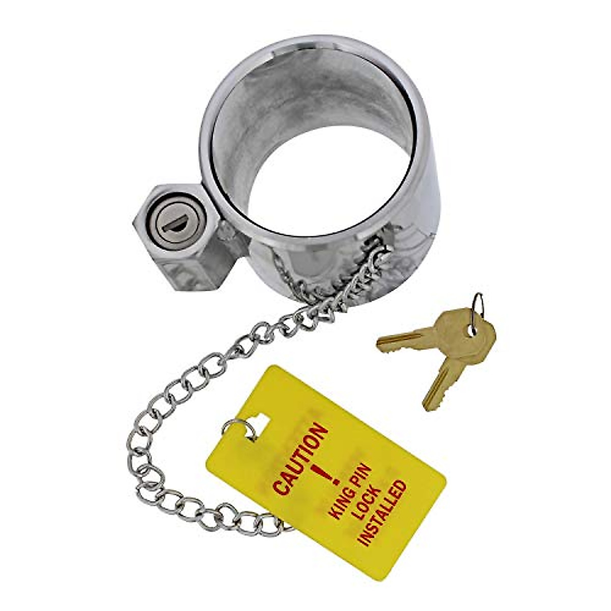 BISupply Semi Trailer King Pin Lock - Anti Theft 5th Wheel Hitch Locking Pin Kingpin Hitch Lock for RVs or Trailers