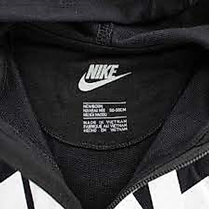 Nike Baby Hooded Coverall, Black, 0-3 Months