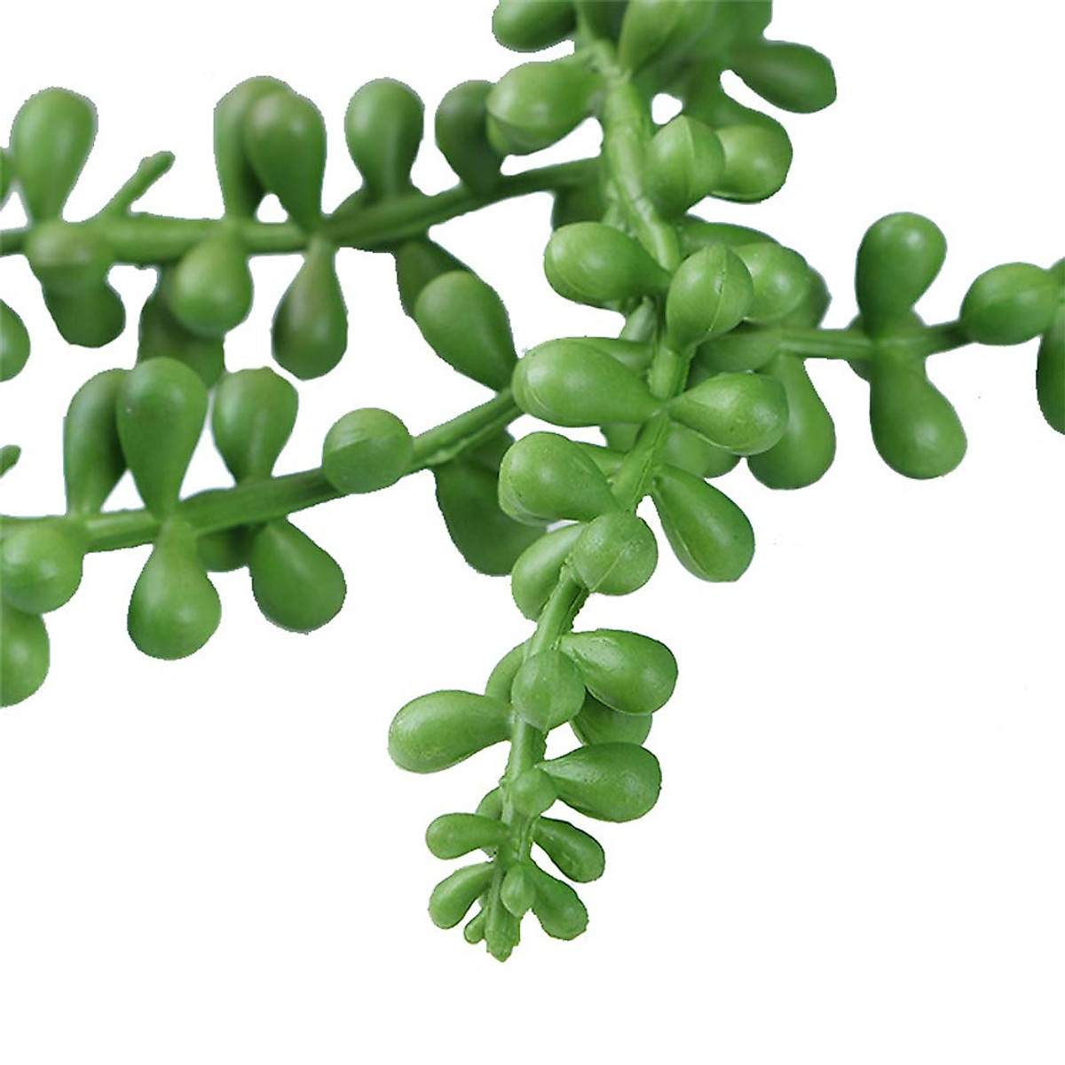 3 Pcs String of Pearls Plant Artificial Hanging Succulents Plants for Home Garden Decor (Pots Not Included) (Dark Green)